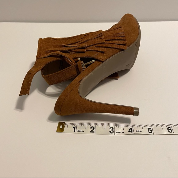 Charming Charlie | Shoes | Charming Charlie Brown Fringe Heel With ...